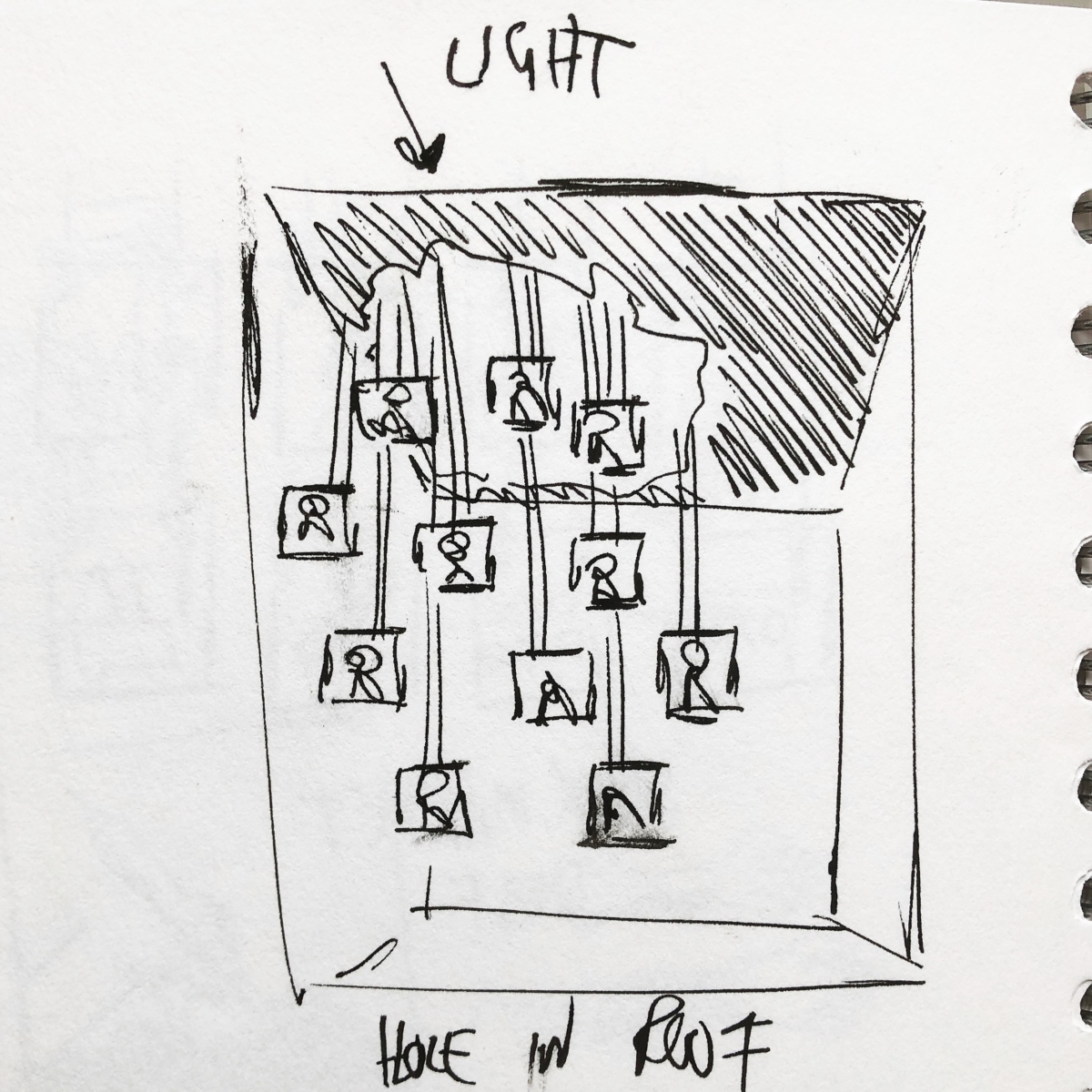 Installation options & ink drawing production – Richard Hyde